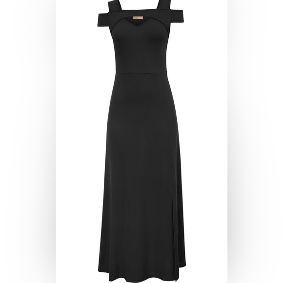 Kate Kasin | Dresses | Nwt Kate Kasin Black Strappy Maxi Dress Lg New ...